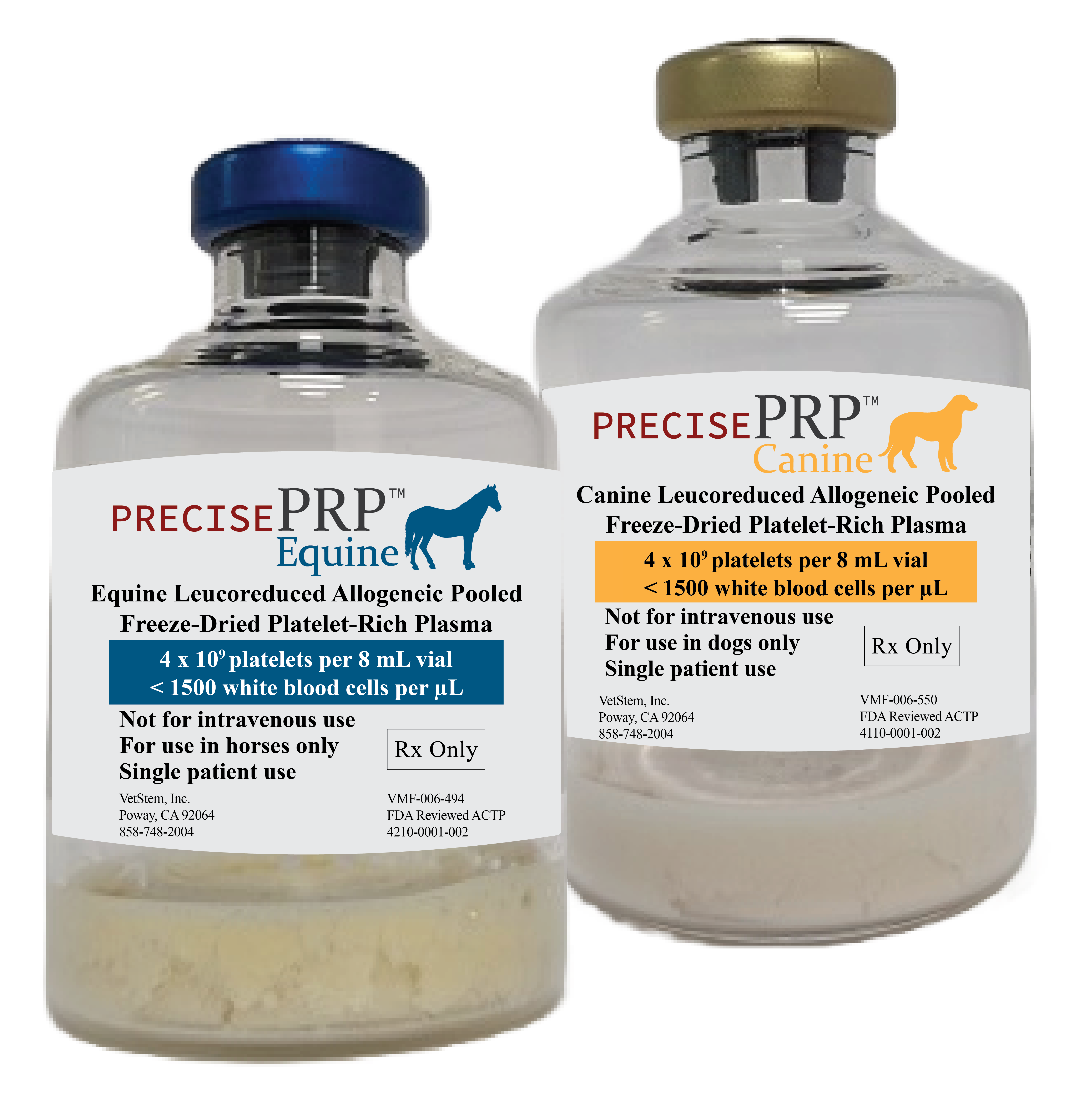 VetStem PrecisePRP Canine and PrecisePRP Equine